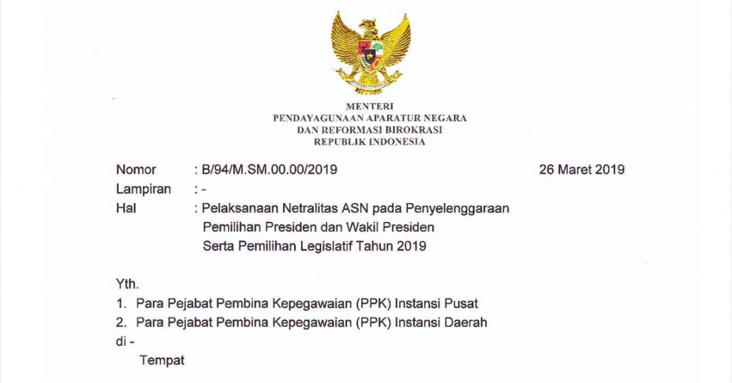 Sekretariat Kabinet Republik Indonesia | Terbitkan Surat Edaran, Menteri PANRB: ASN Wajib Netral ...