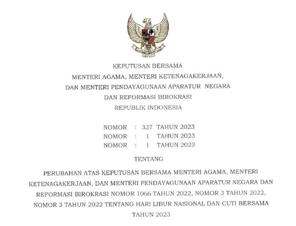 Sekretariat Kabinet Republik Indonesia | Pemerintah Terbitkan SKB Perubahan Libur Nasional dan ...